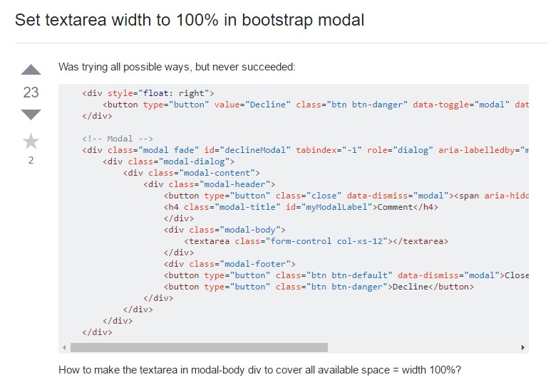 Bootstrap Textarea Input